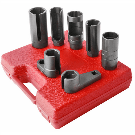 Sunex 2850 1/2" Drive 7-Piece Oxygen Sensor Socket Set, CR-MO Steel ...