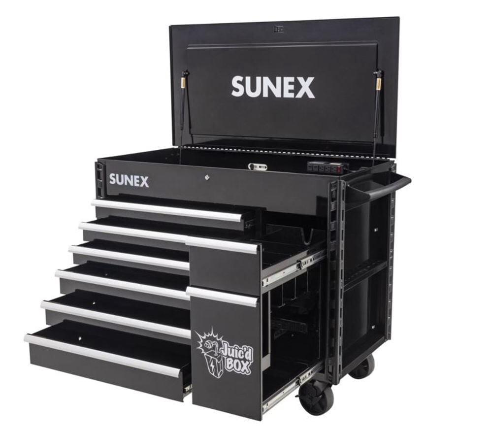 Sunex Juic'd Box 50 Inch 7 Drawer Powered Rolling Tool Cart - Walmart.com
