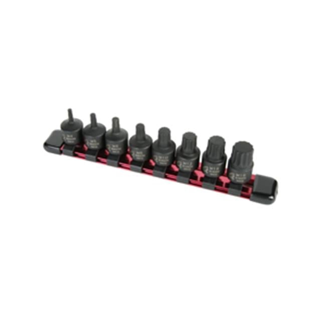 Sunex Tool 8 Pc .38 In. Dr. Stubby Triple Square Impact Bit Socket Set ...