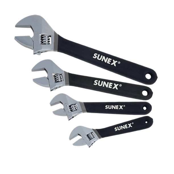 Sunex Tools 9618 - 4 Piece Adjustable Wrench Set (6", 8", 10", 12 ...