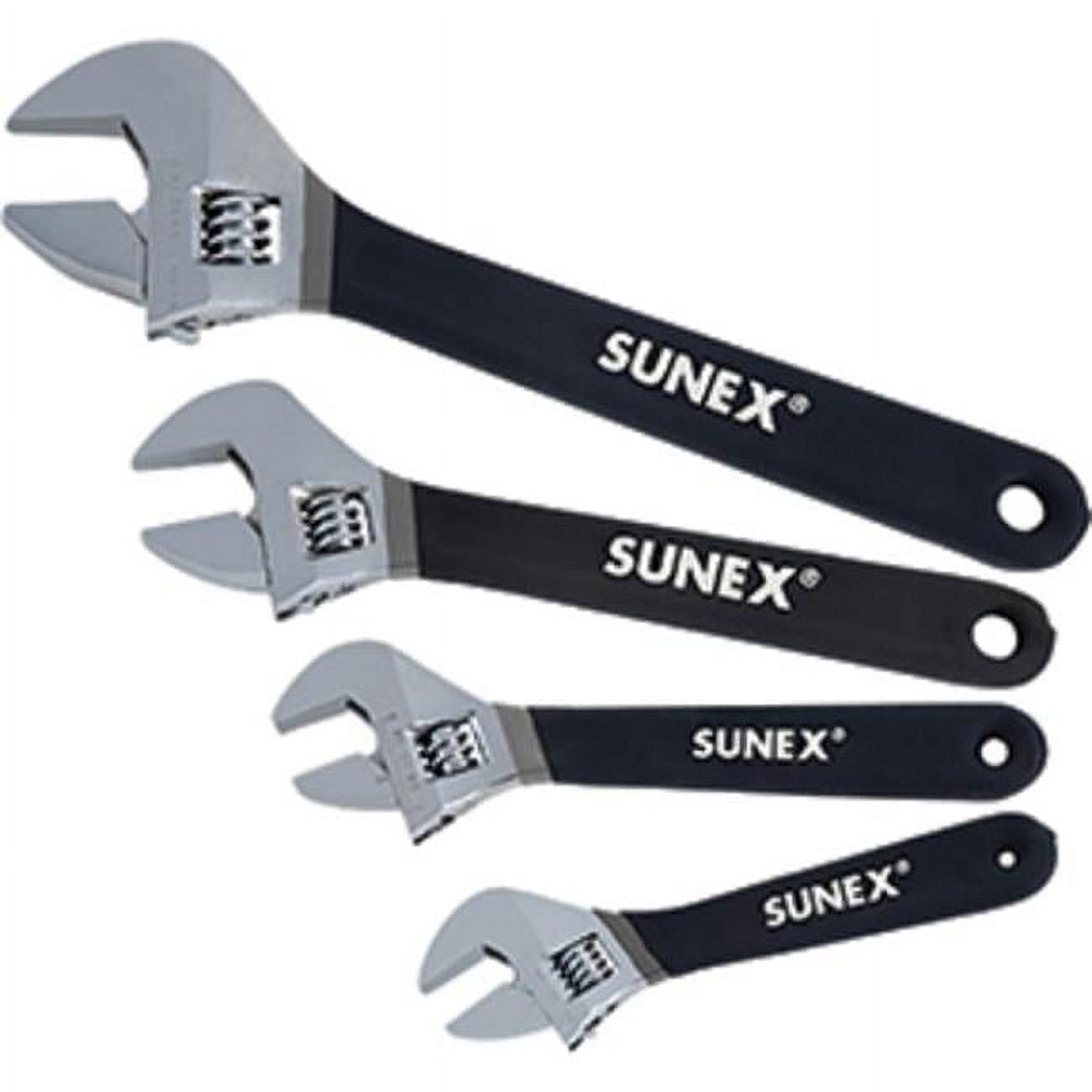 Sunex Tools SUU-9618A 6 in., 8 in., 10 in. & 12 in. Adjustable Wrench ...