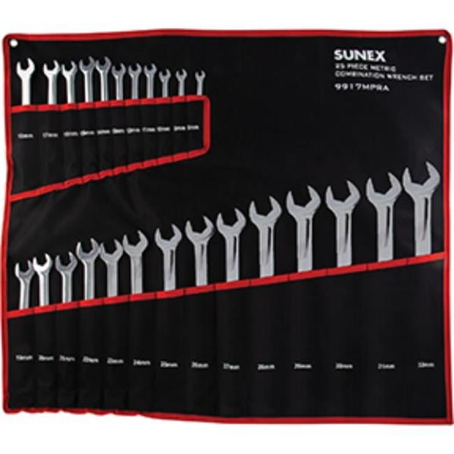 Sunex Tools SUU-9917MPRA Fully Polished Metric Combination Wrench Set ...