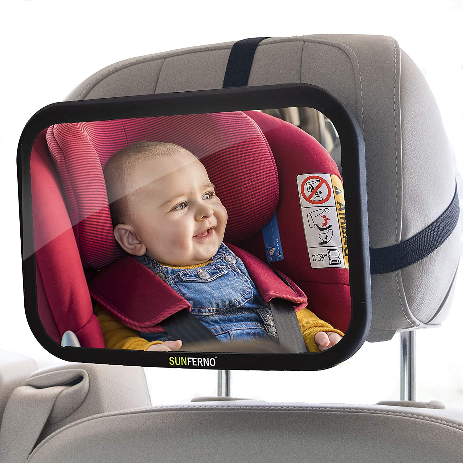 Sunferno Adjustable Shatterproof Baby Car Mirror for Rear Facing Baby ...