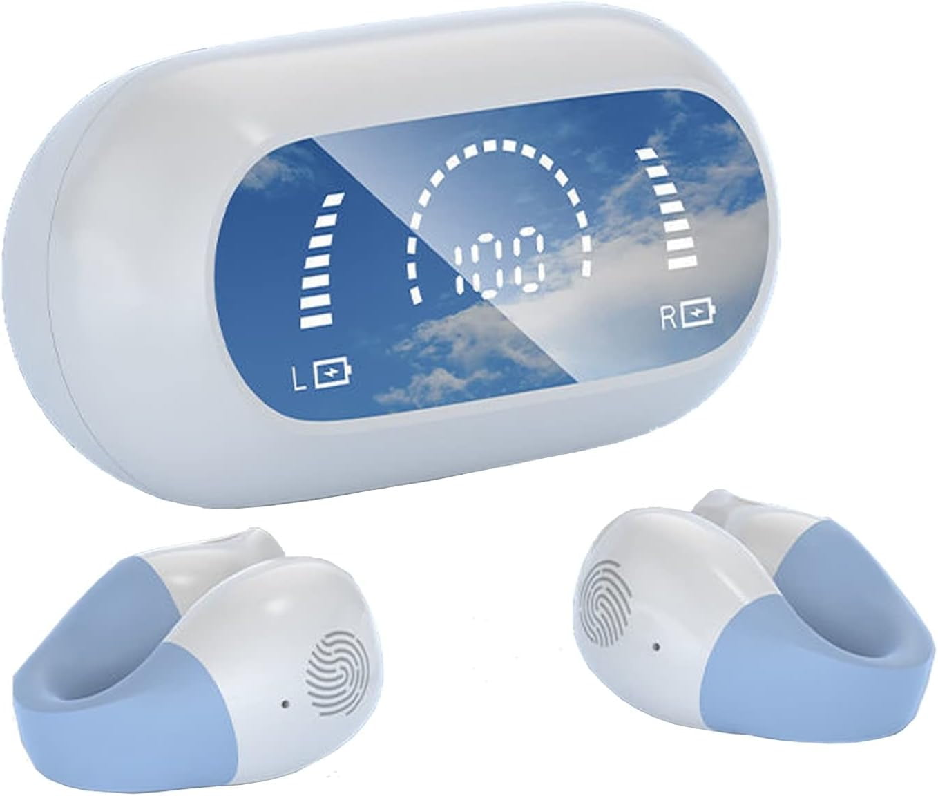 Sunffice Mini Wireless Ear Clip Bone Conduction Headphones Open Ear ...