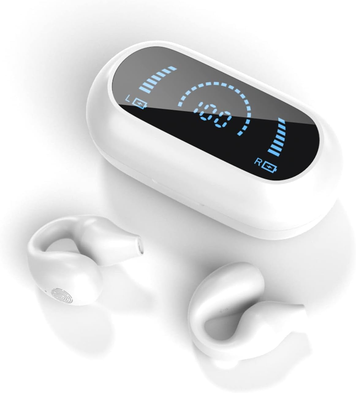 Sunffice Mini Wireless Ear Clip Bone Conduction Headphones Open Ear ...