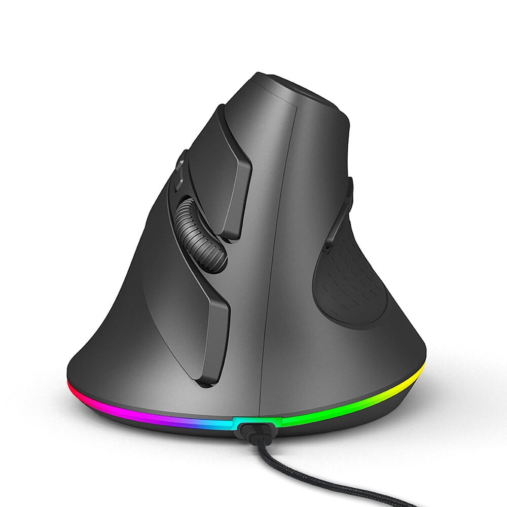 Sunffice USB Wired Mouse, Vertical Mouse with Ergonomic Design , RGB ...
