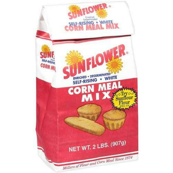 Sunflour Enriched, Degerminated Self-Rising White Cornmeal Mix, 2 lb ...