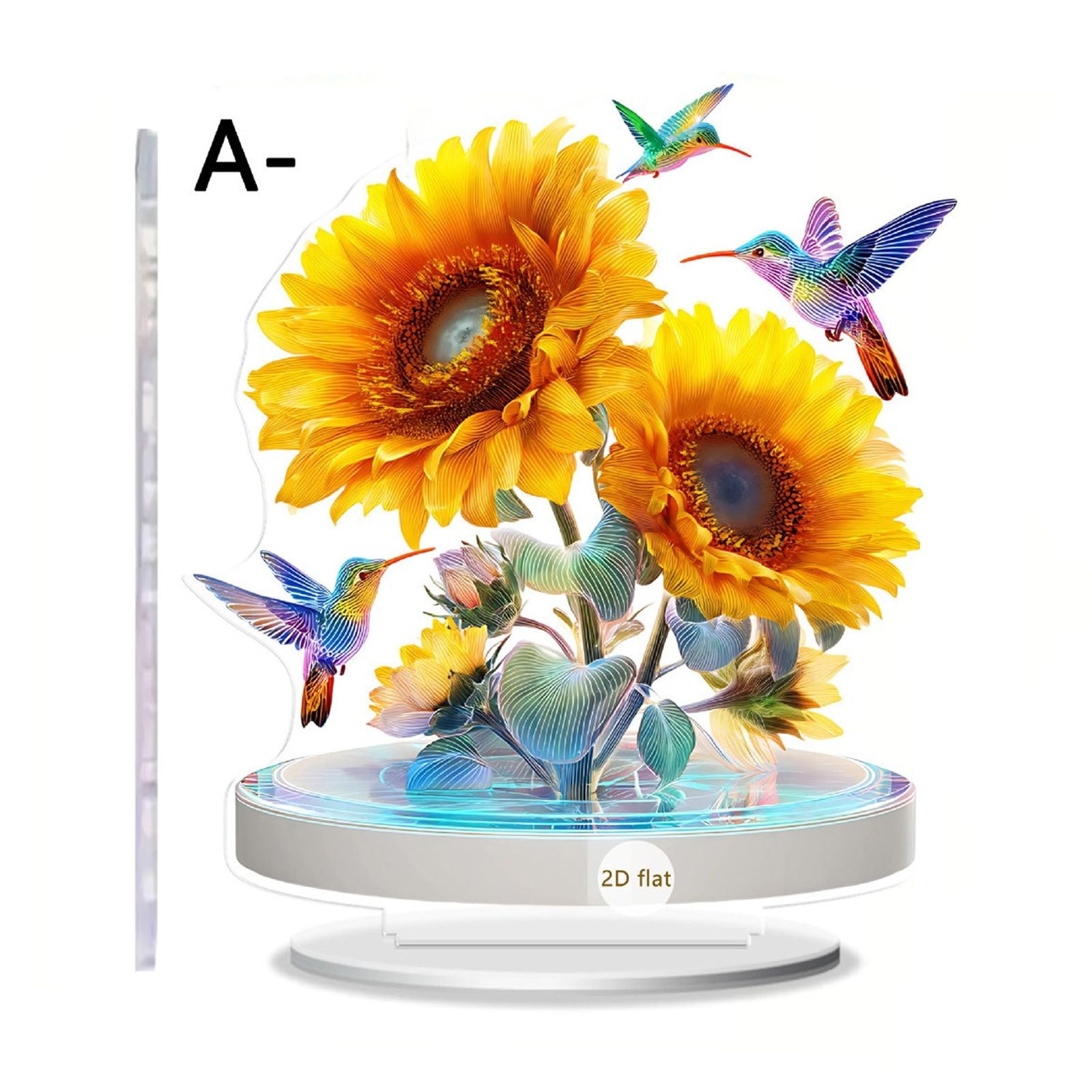 Sunflower 2D Flat Wall Art - Home/Office Window Decoration, Desktop ...