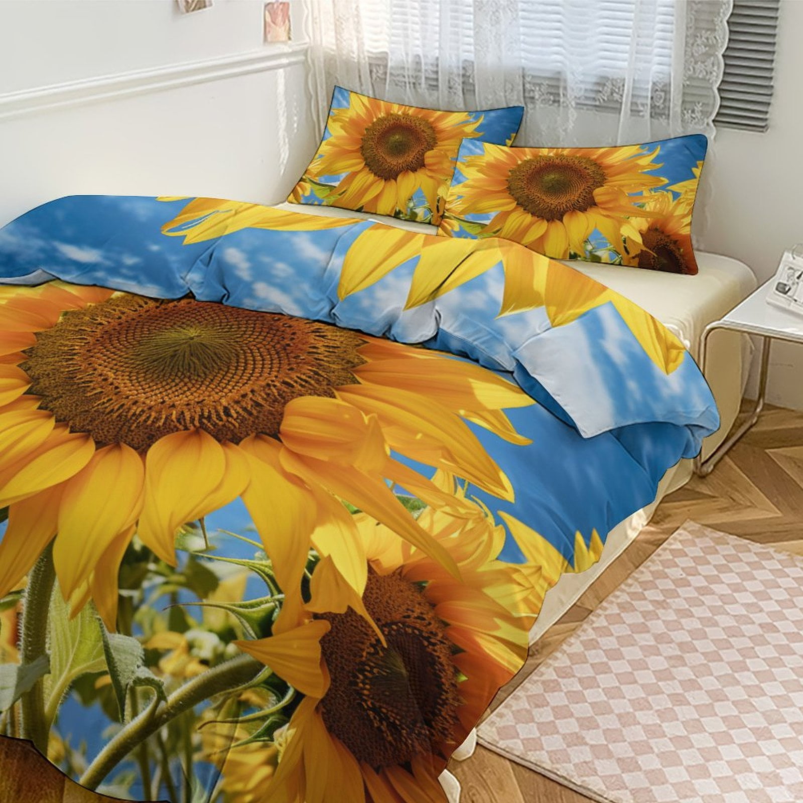 Sunflower 3D Duvet Cover Set Quilt Cover Theme of Kid Boy Girl for ...