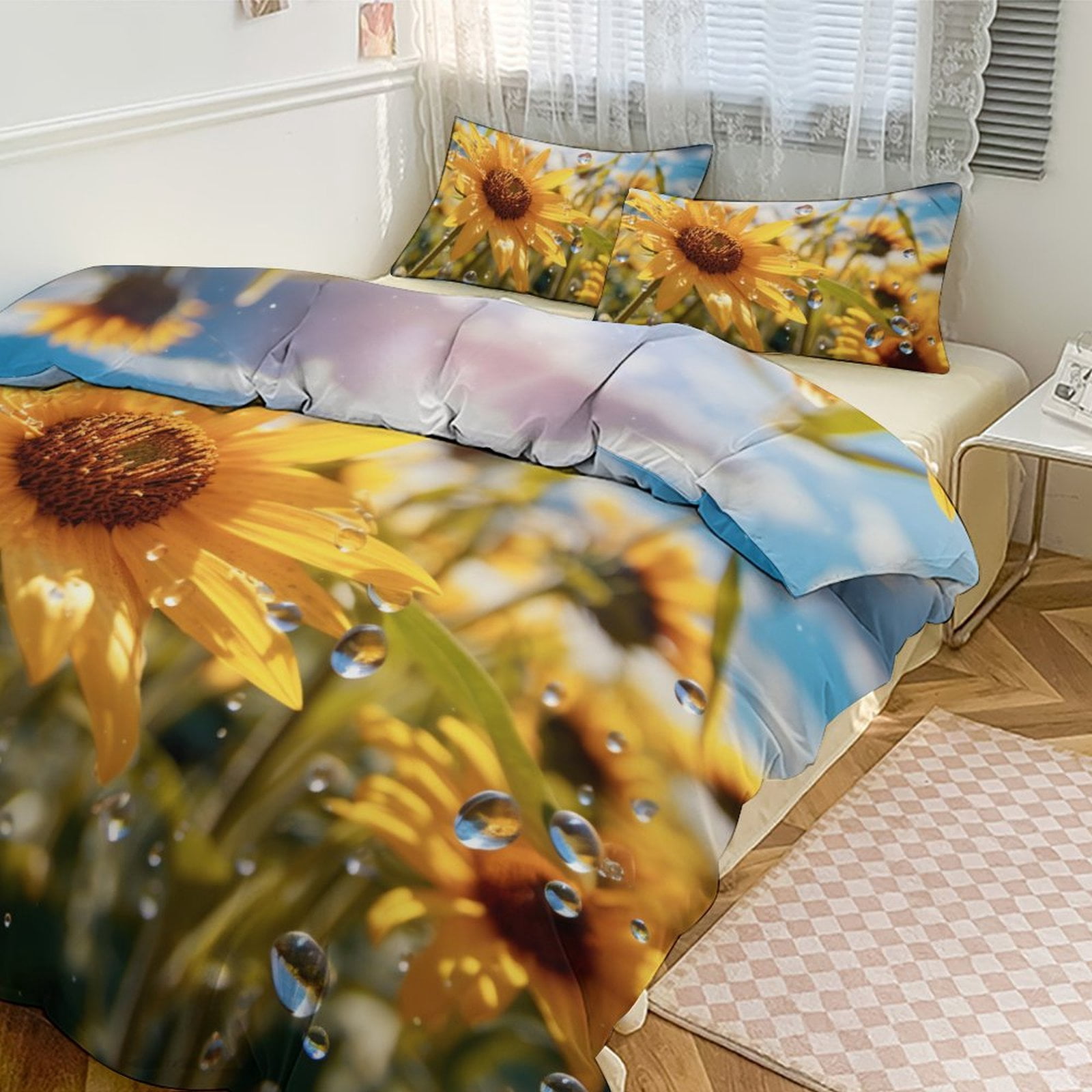 Sunflower 3D Duvet Cover Set Quilt Cover Theme of Kid Boy Girl for ...