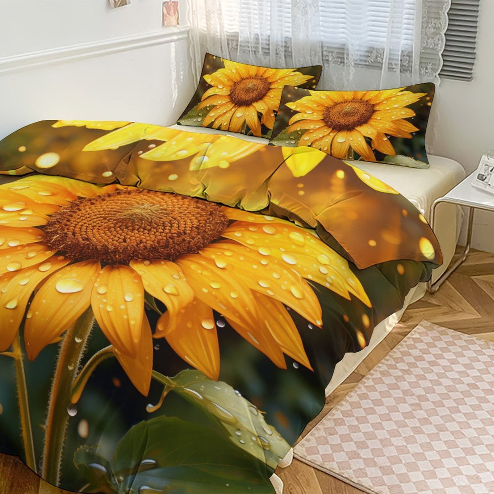 Sunflower 3D Duvet Cover Set Quilt Cover Theme of Kid Boy Girl for ...