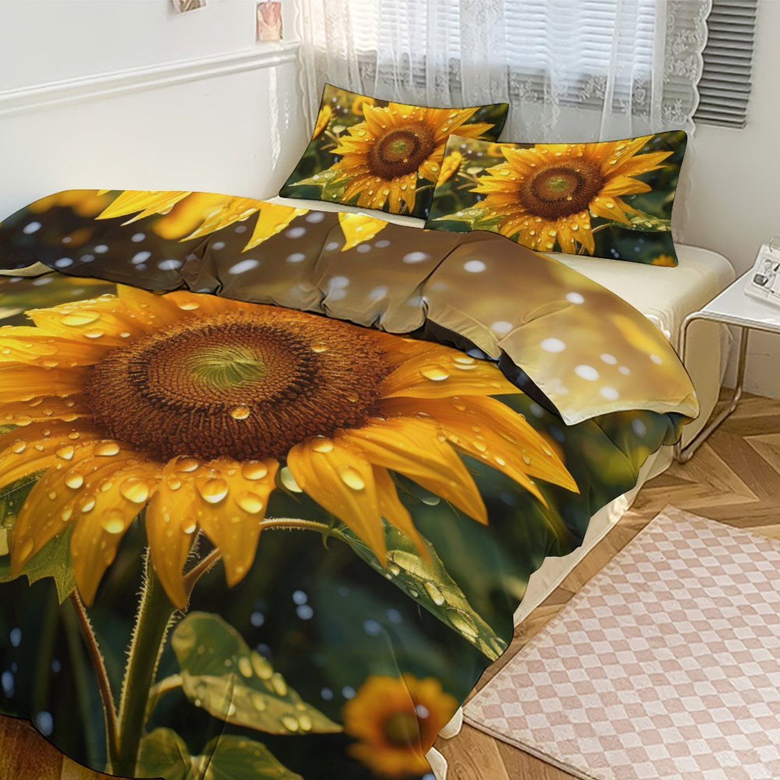 Sunflower 3D Duvet Cover Set Quilt Cover Theme of Kid Boy Girl for ...