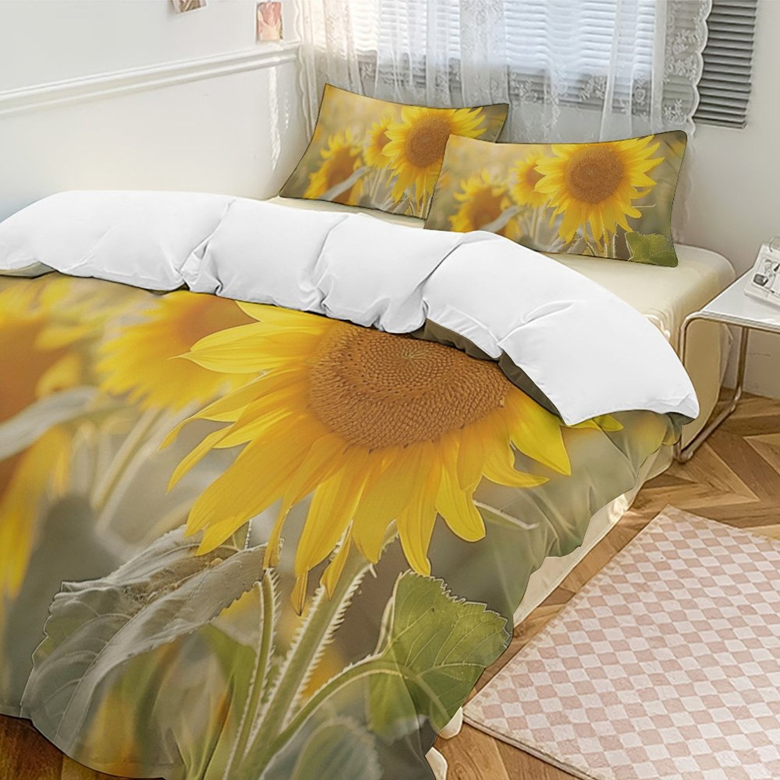 Sunflower 3D Duvet Cover Set Quilt Cover Theme of Kid Boy Girl for ...