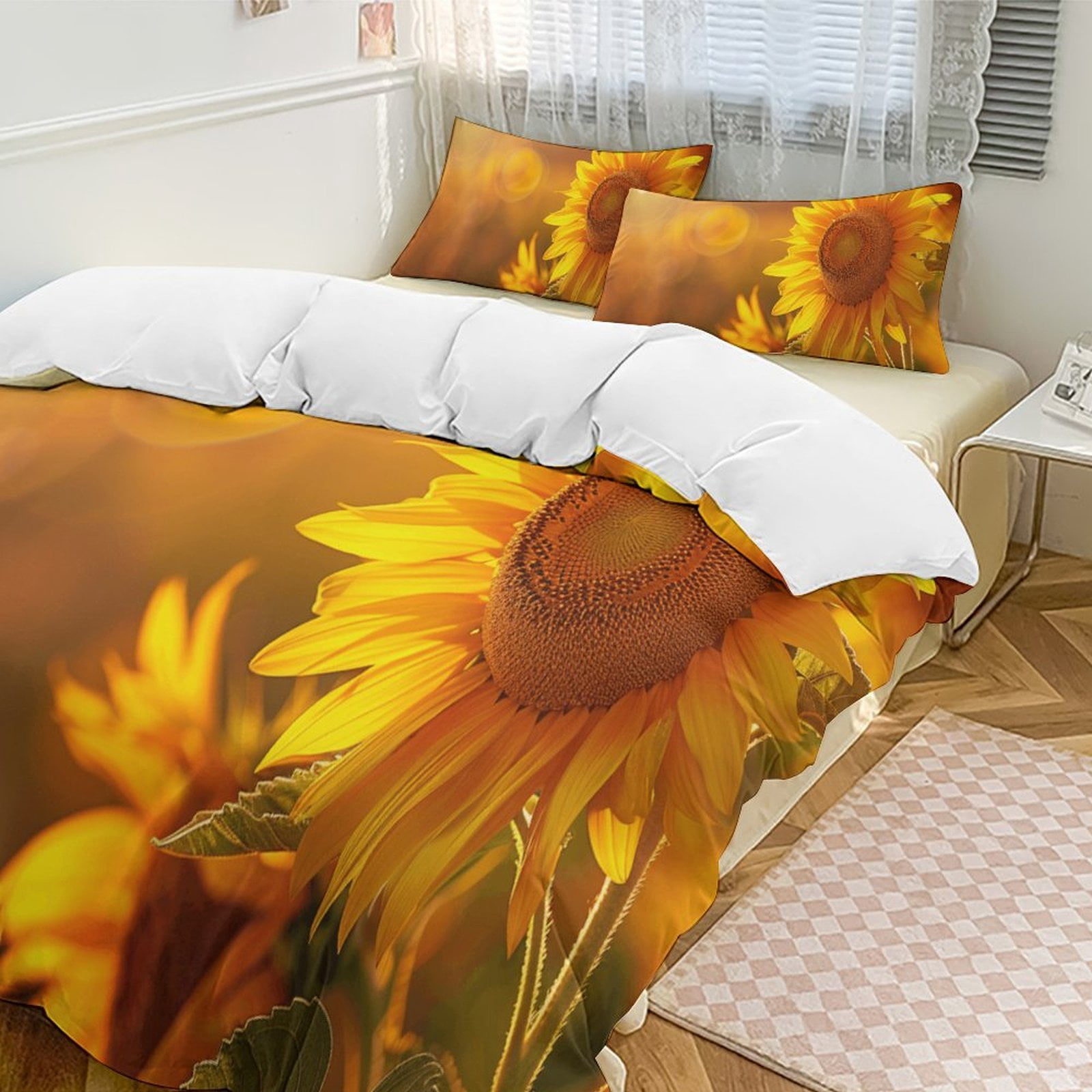 Sunflower 3D Duvet Cover Set Quilt Cover Theme of Kid Boy Girl for ...