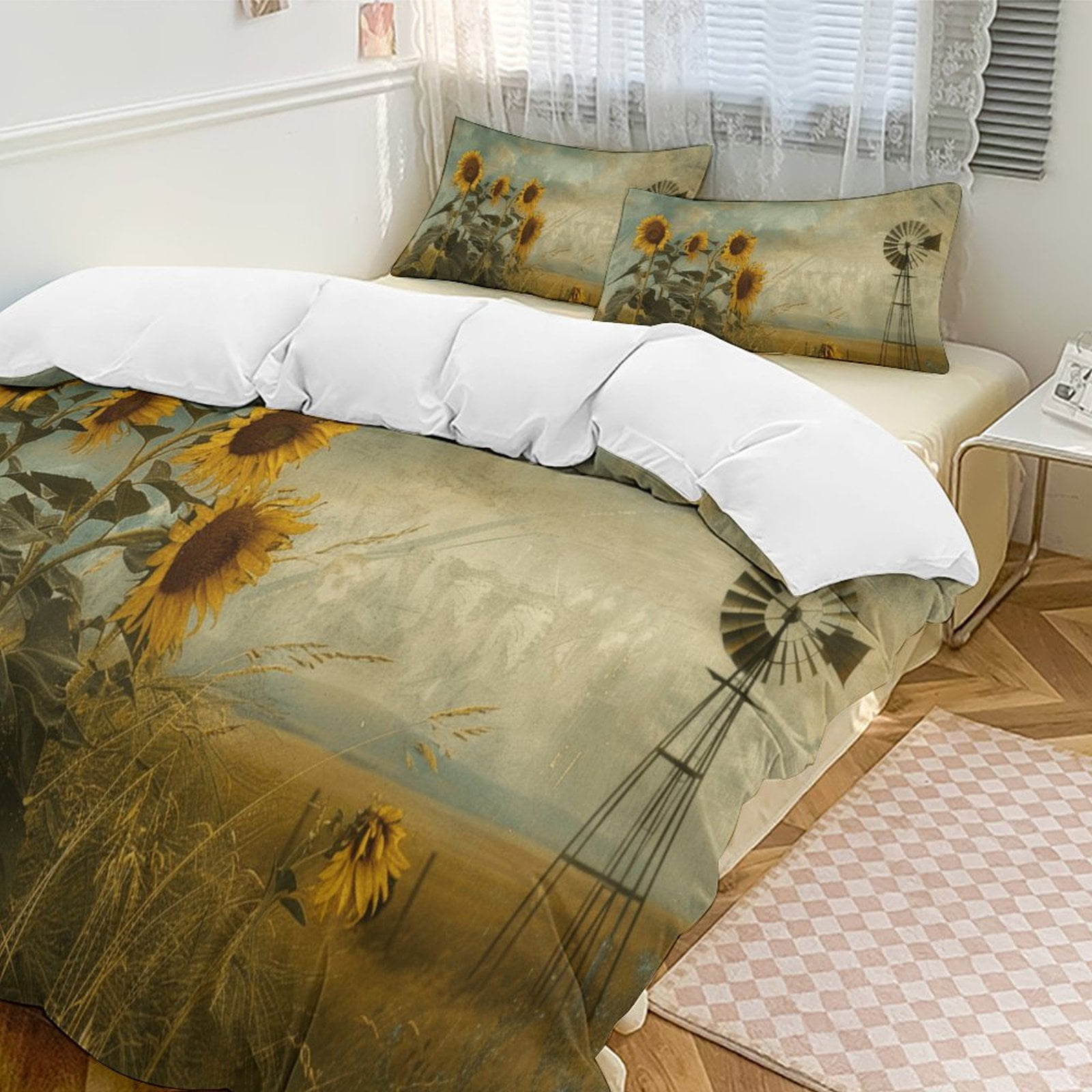 Sunflower 3D Duvet Cover Set Quilt Cover Theme of Kid Boy Girl for ...