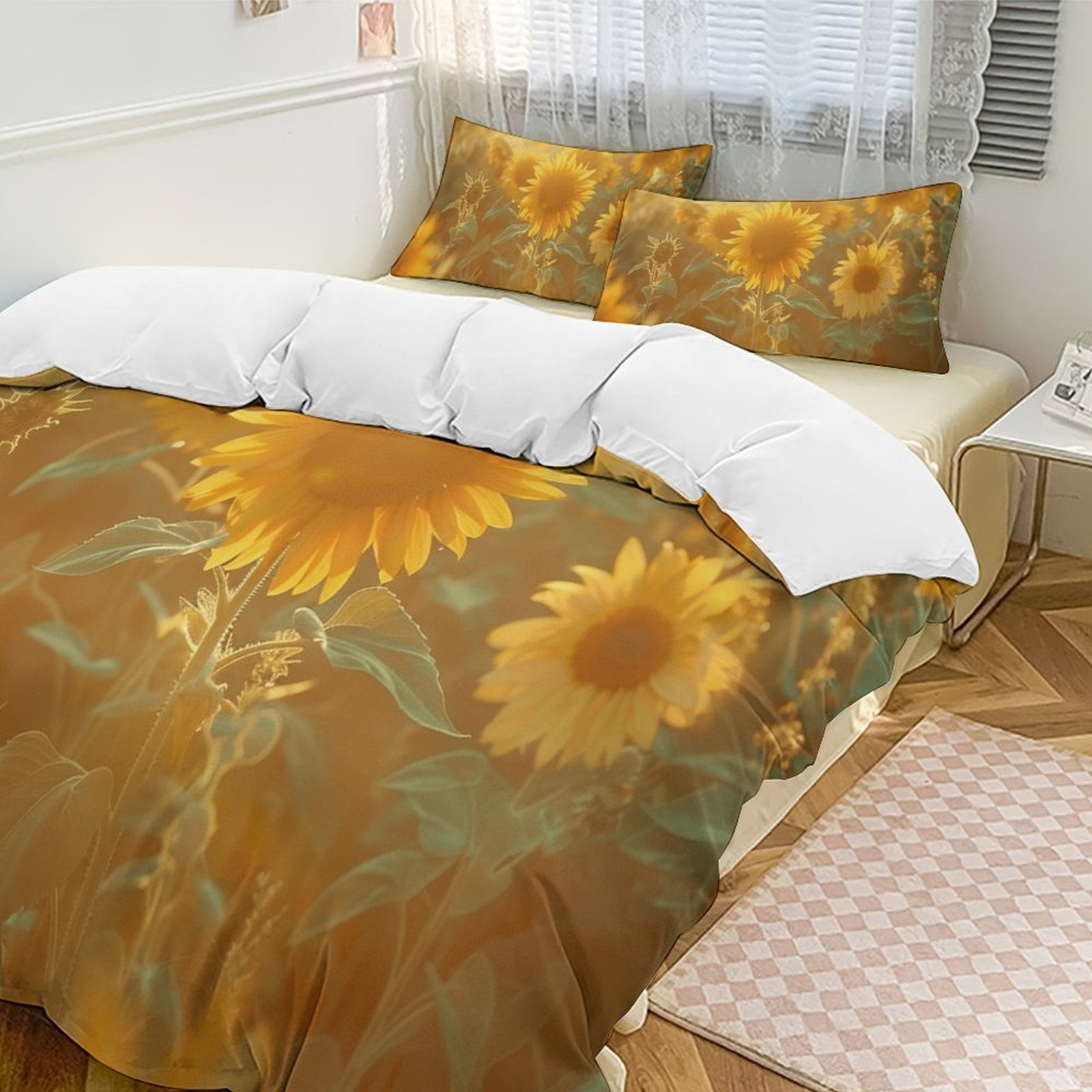Sunflower 3D Duvet Cover Set Quilt Cover Theme of Kid Boy Girl for ...