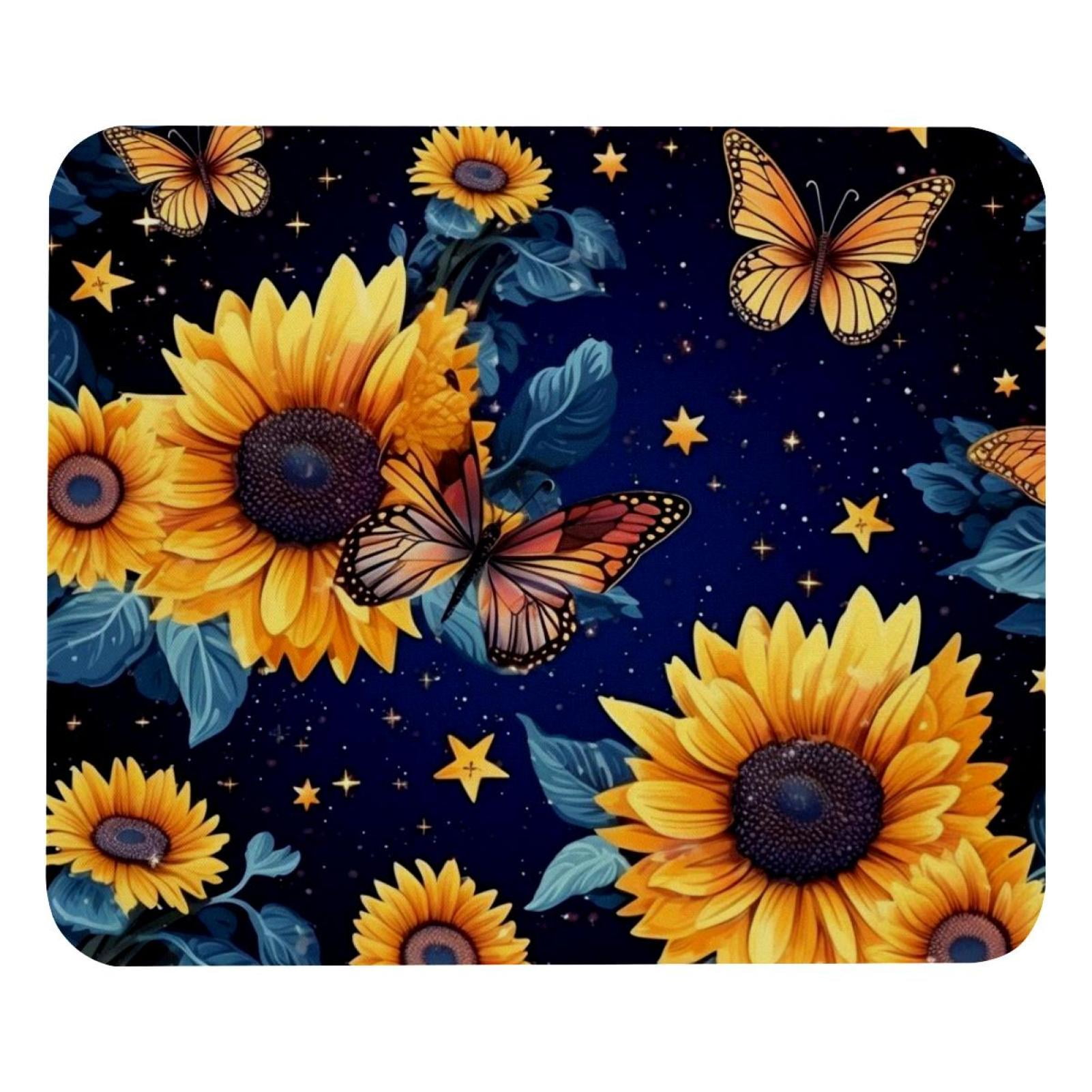 Sunflower 8.3x9.8 Inch Square Gaming Mouse Pad with Non-Slip Rubber ...