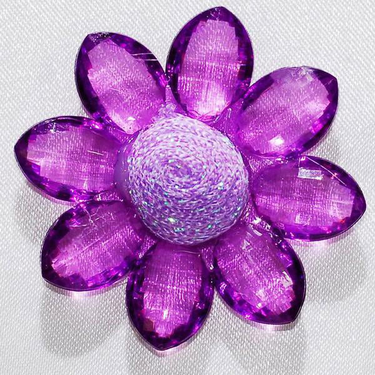 Sunflower Acrylic Crystal Flower, 1-3/4-inch, 6-Piece, Purple - Walmart.com
