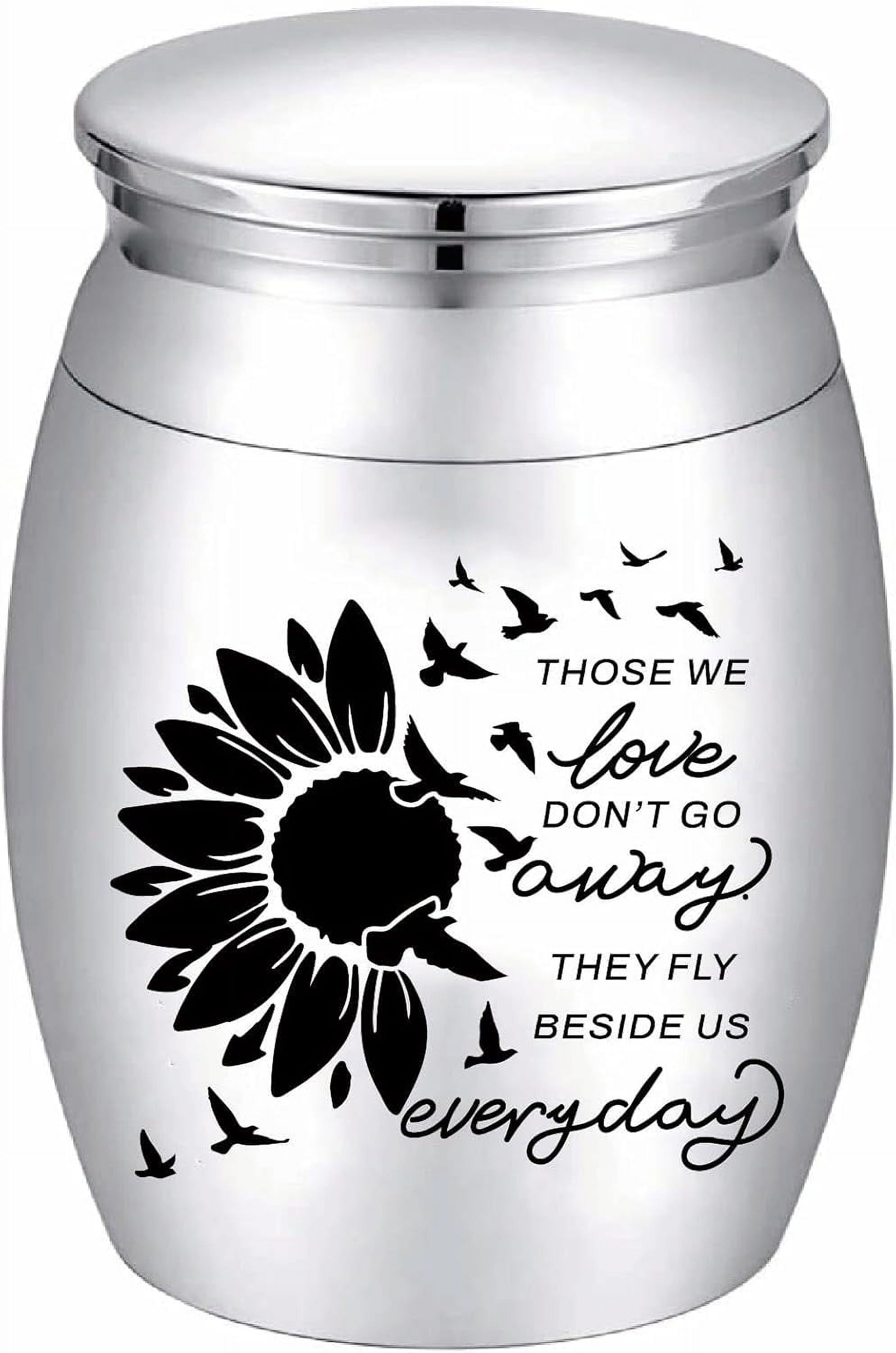 Sunflower Ashes Urn Keepsake Butterflies Cremation Urn Mini Urns ...