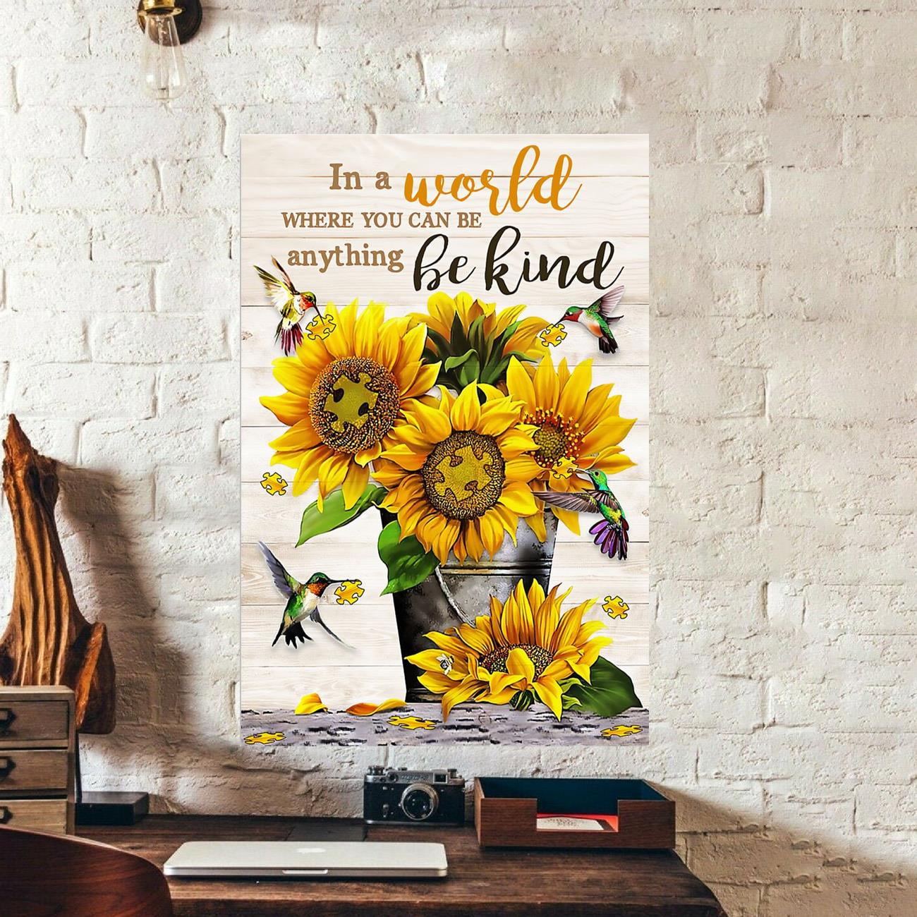 Sunflower Autism In A World Where You Can Be Anything Be Kind Poster ...