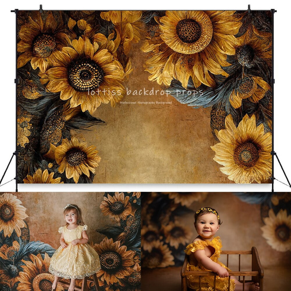 Sunflower Backdrops Girl Adult Portrait Photography Props Pregnant ...