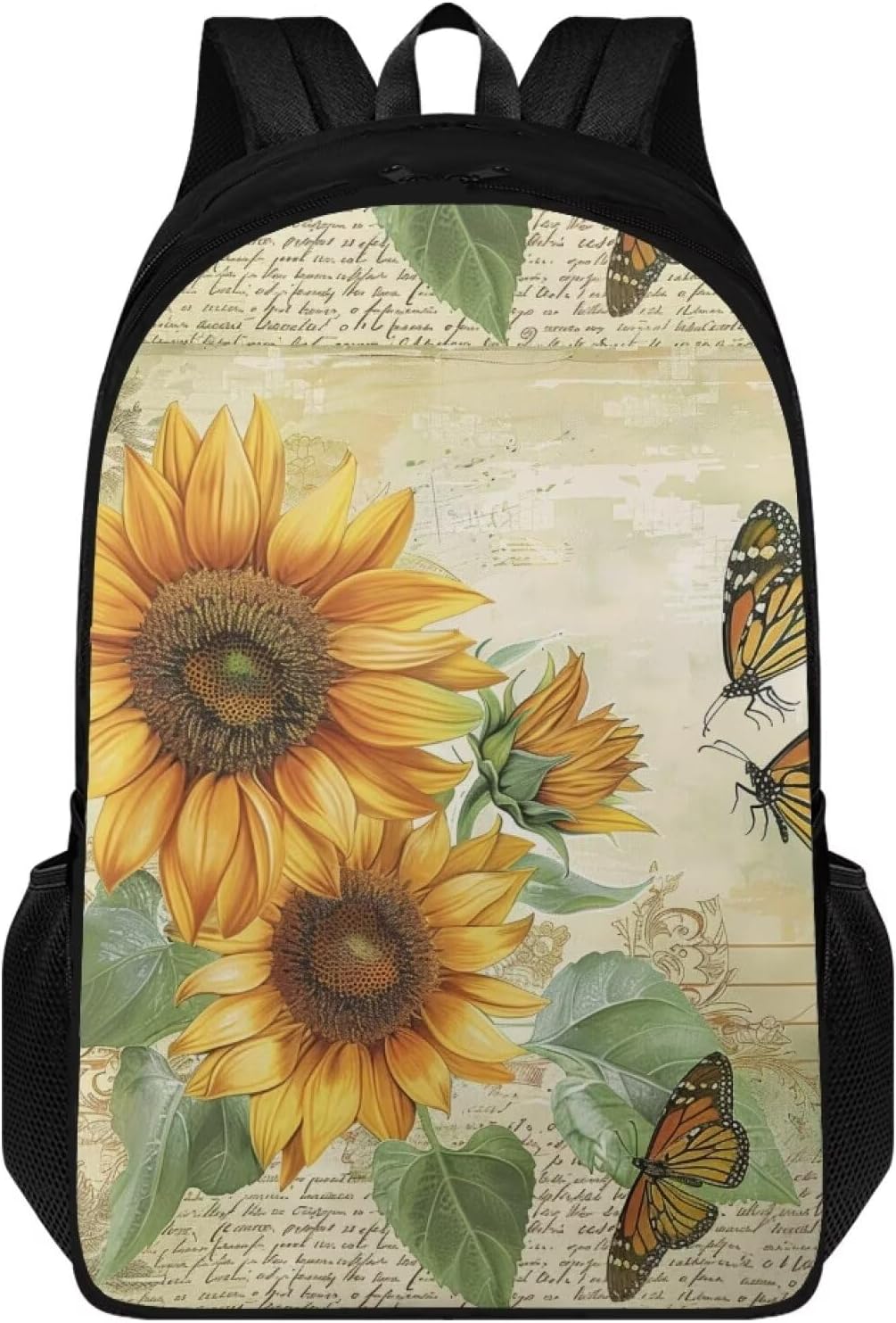 Sunflower Backpack for Teen Girlls for Middle schooll Butterfly ...