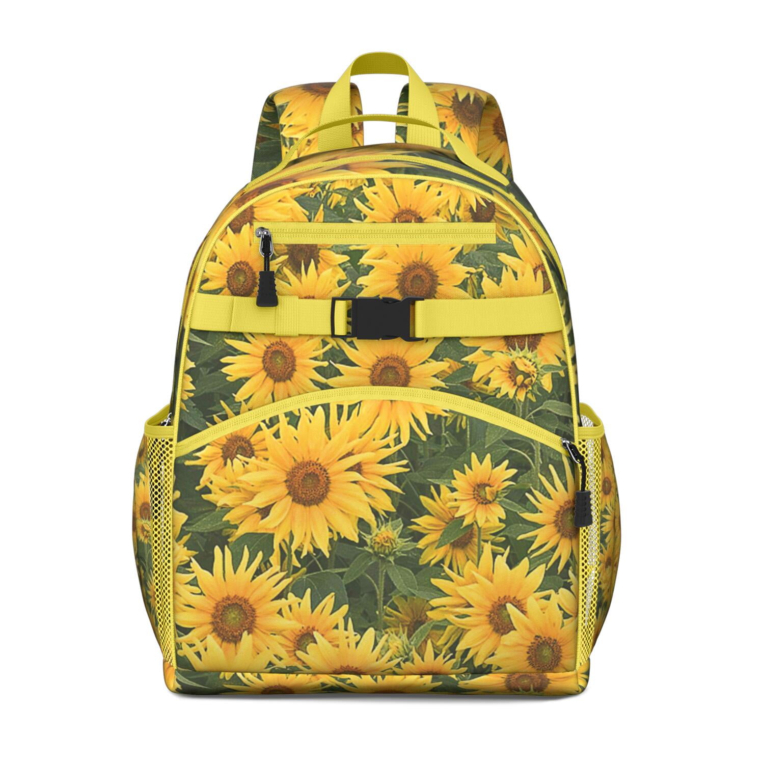 Sunflower Backpack for School,Cute School Bag,Schoolbag with Adjustable ...