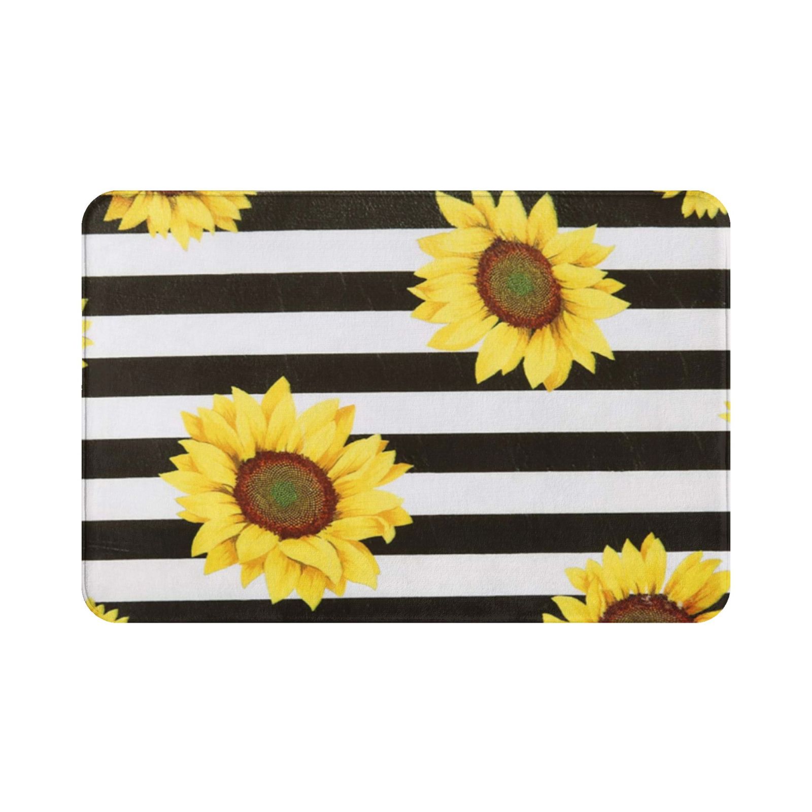 Sunflower Bathroom Rug Flower Bath Mat Floral Bath Mat Floral Bathroom ...
