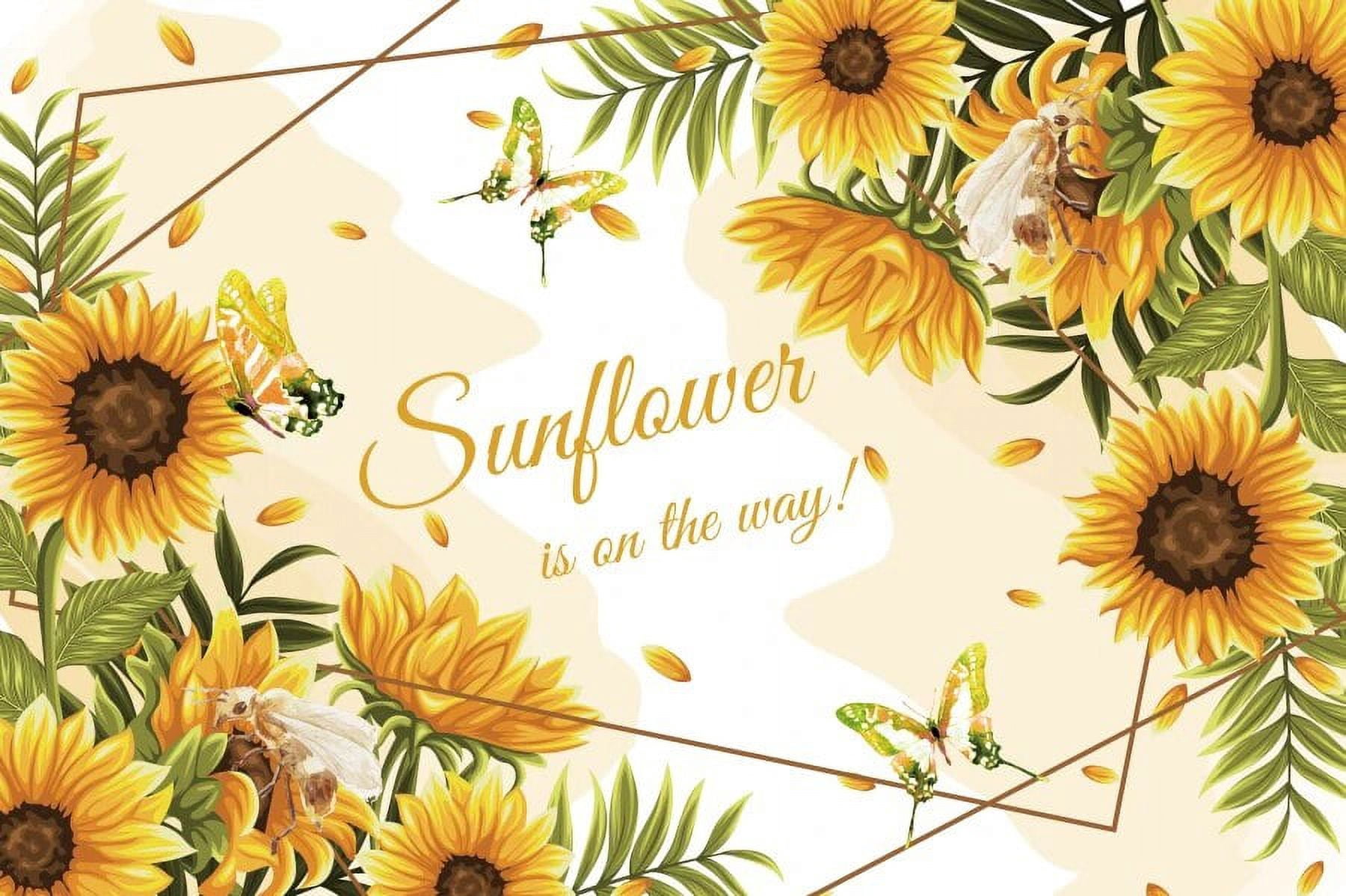 Sunflower Birthday Backdrop You are My Sunshine Floral Photo Girl Baby ...