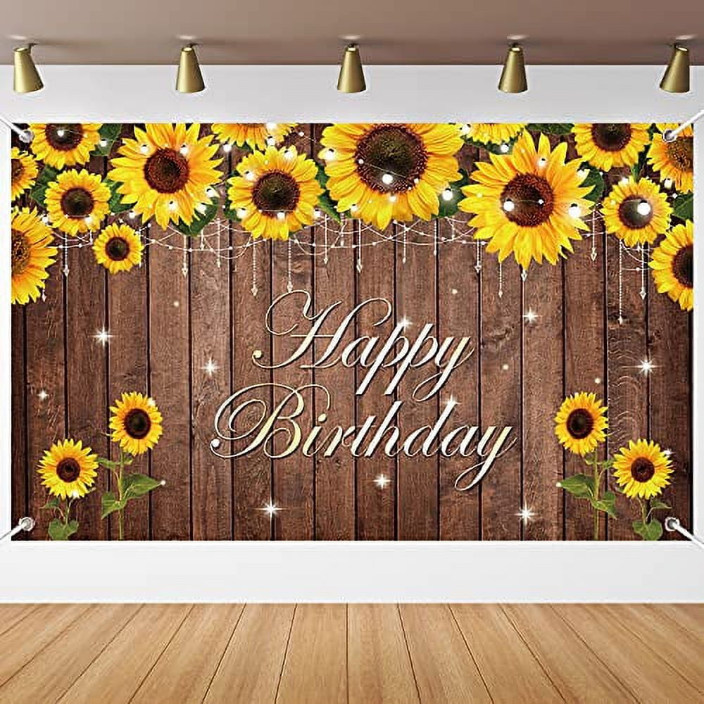 Sunflower Birthday Party Decorations Sunflower Birthday Party Backdrop ...