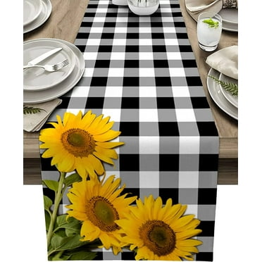 Embroidered Beige Winter Snow Scene Table Runner (14" x 27"/ 16" x 35 ...