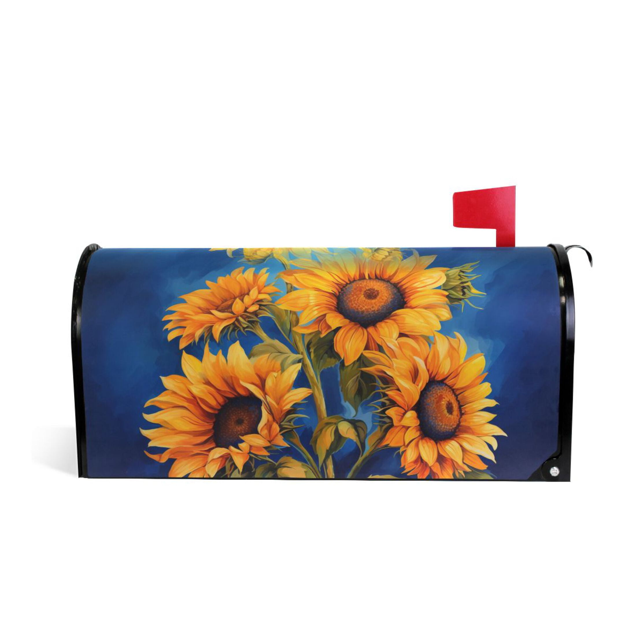 Sunflower Bouquet Magnetic Mailbox Covers 21" X 18" Post Letter Box ...