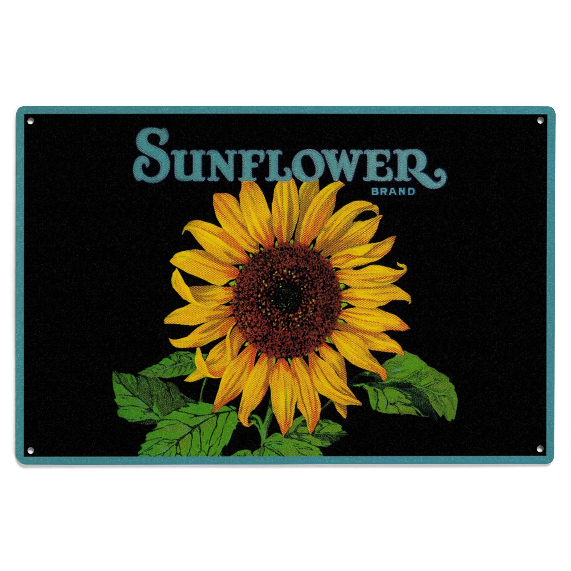 Sunflower Brand Crate Label Birch Wood Wall Sign (6x9 Rustic Home Decor ...