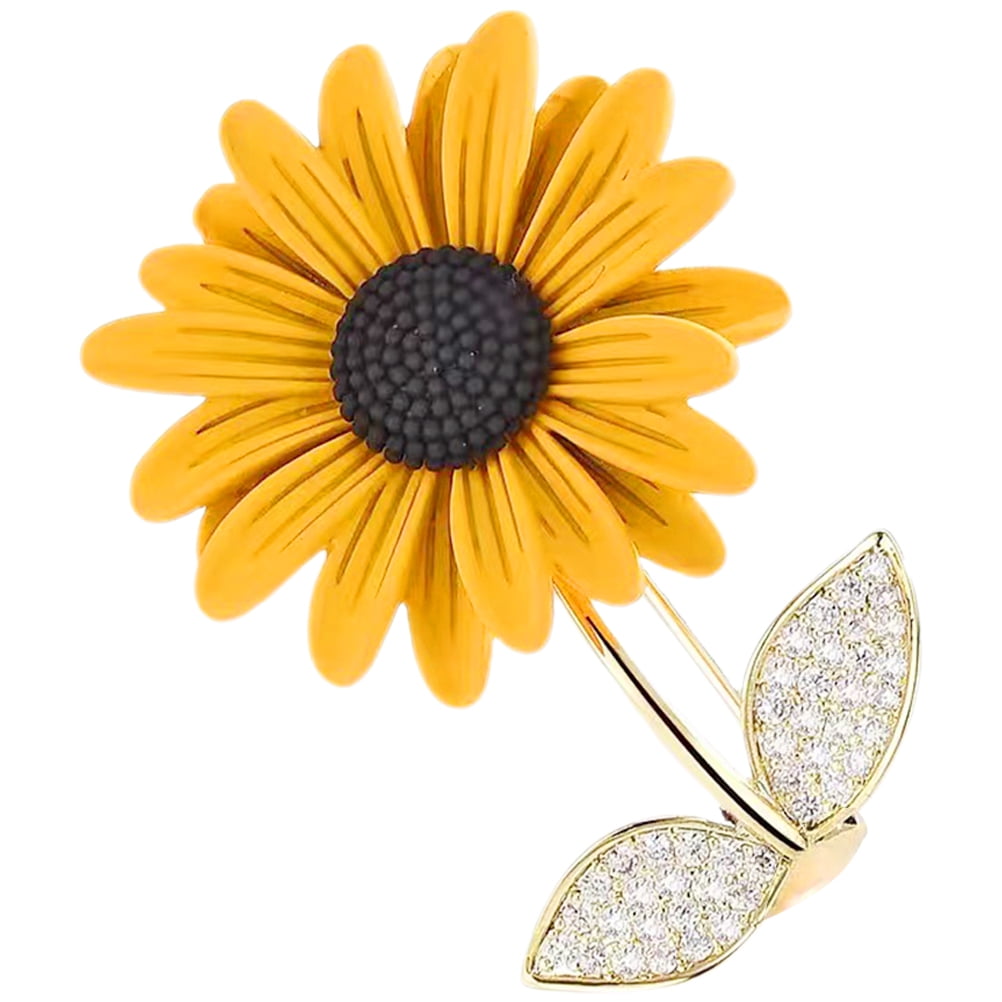 Sunflower Brooch Pin Party Favor Chic Women Brooch Scarf Hat Decorative ...