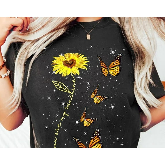 Sunflower Butterfly : Inspirational Floral Clipart - Walmart.com