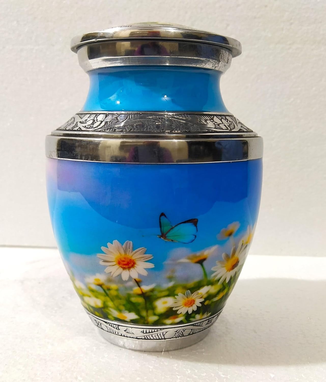 Sunflower Butterfly Small Cremation Urn for Adult Ashes – 6-Inch ...