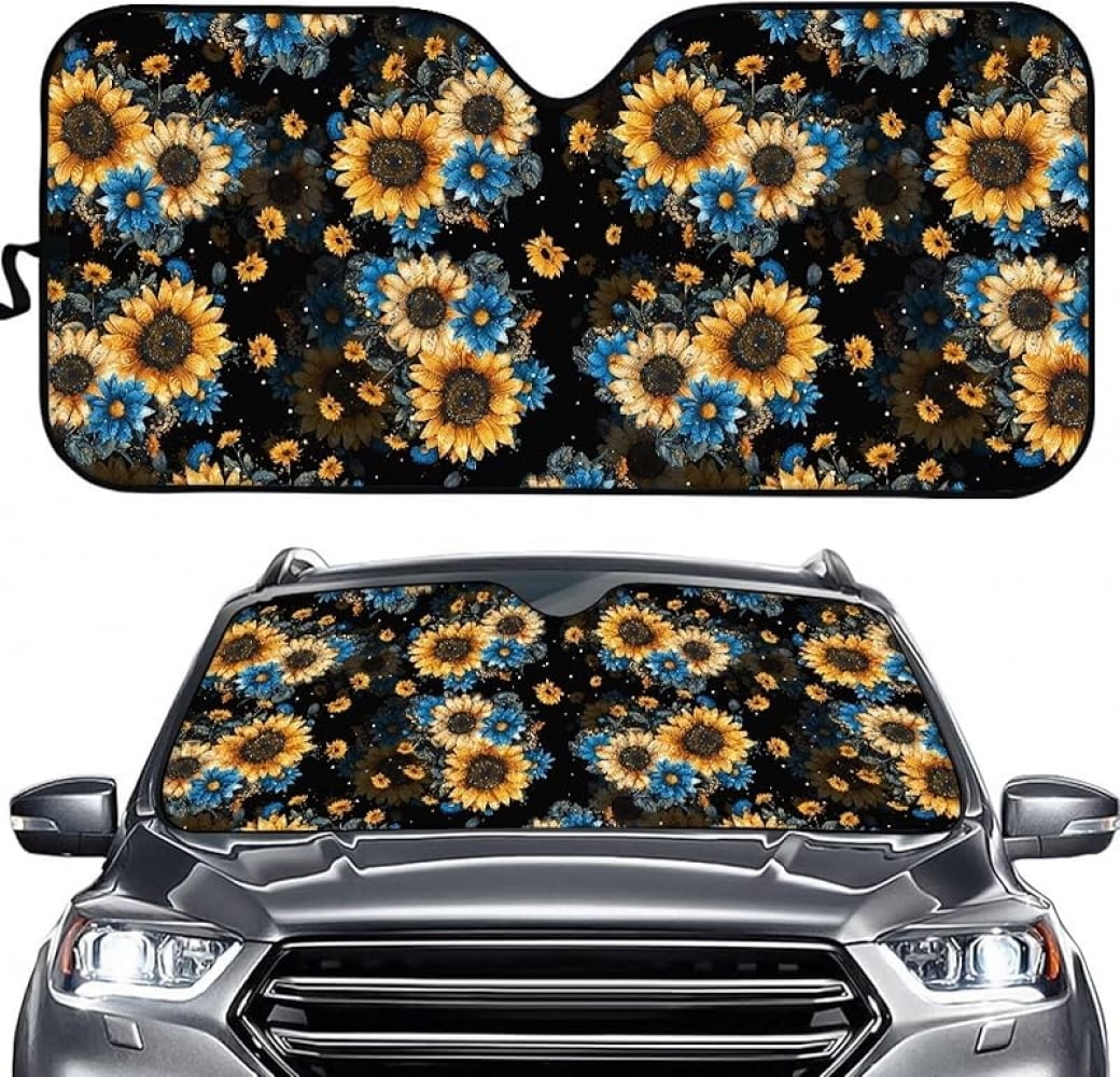 Sunflower Car Windshield Sun Shade Front Window Visor Sunshade ...