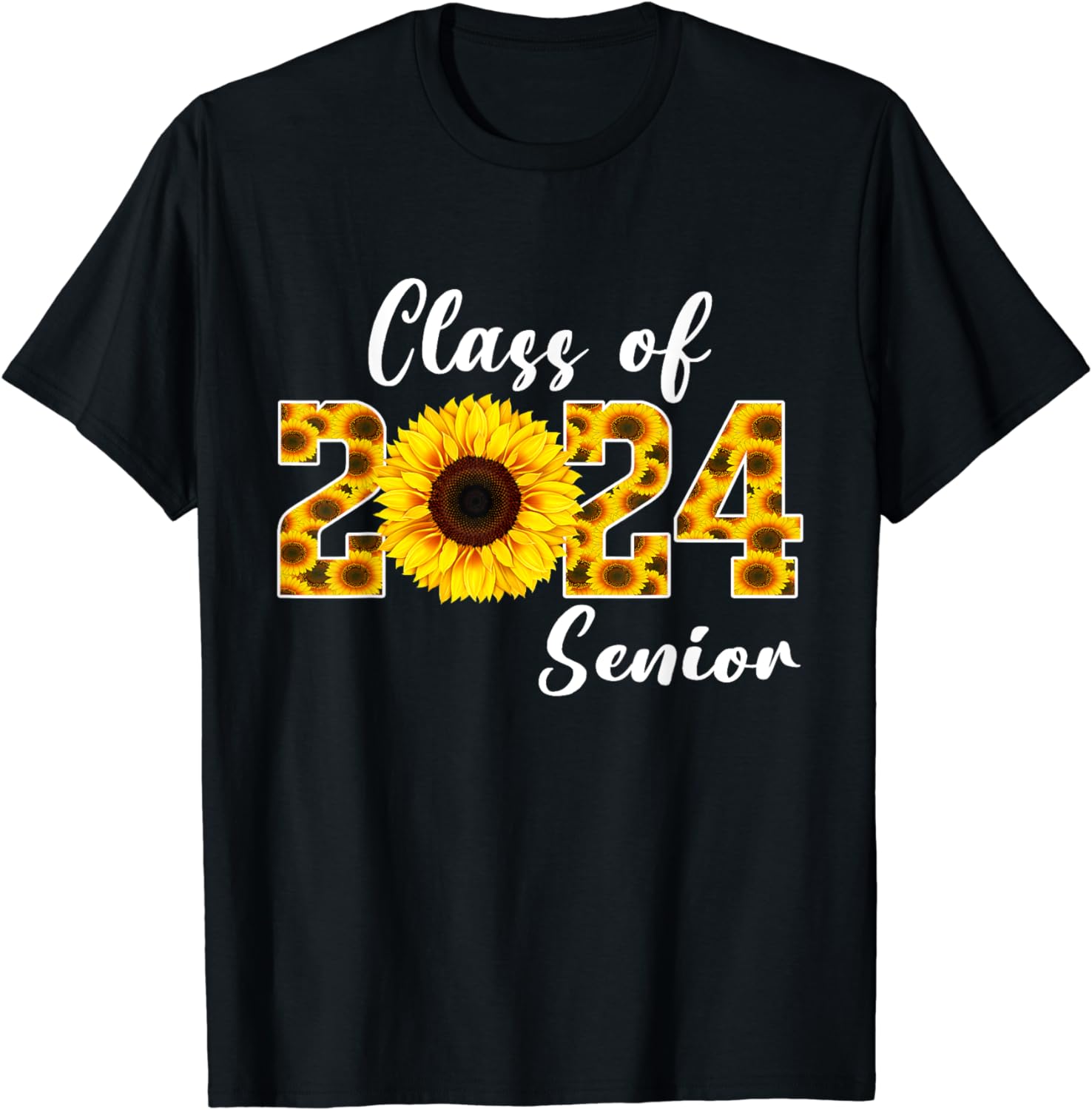 Sunflower Class of 2024 School Graduation Senior 24 Graduate T-Shirt ...