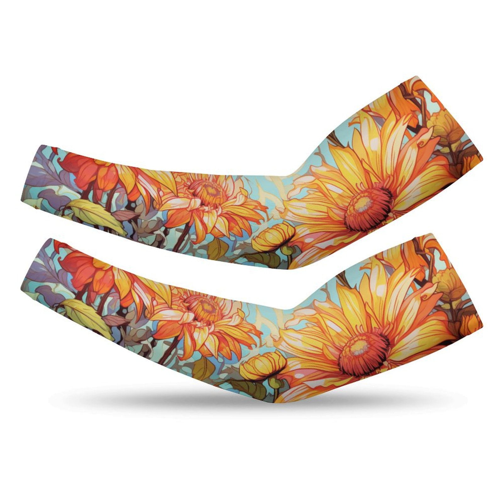 Sunflower Cooling Arm Sleeves For Men & Women Sunscreen Arm Cover For ...