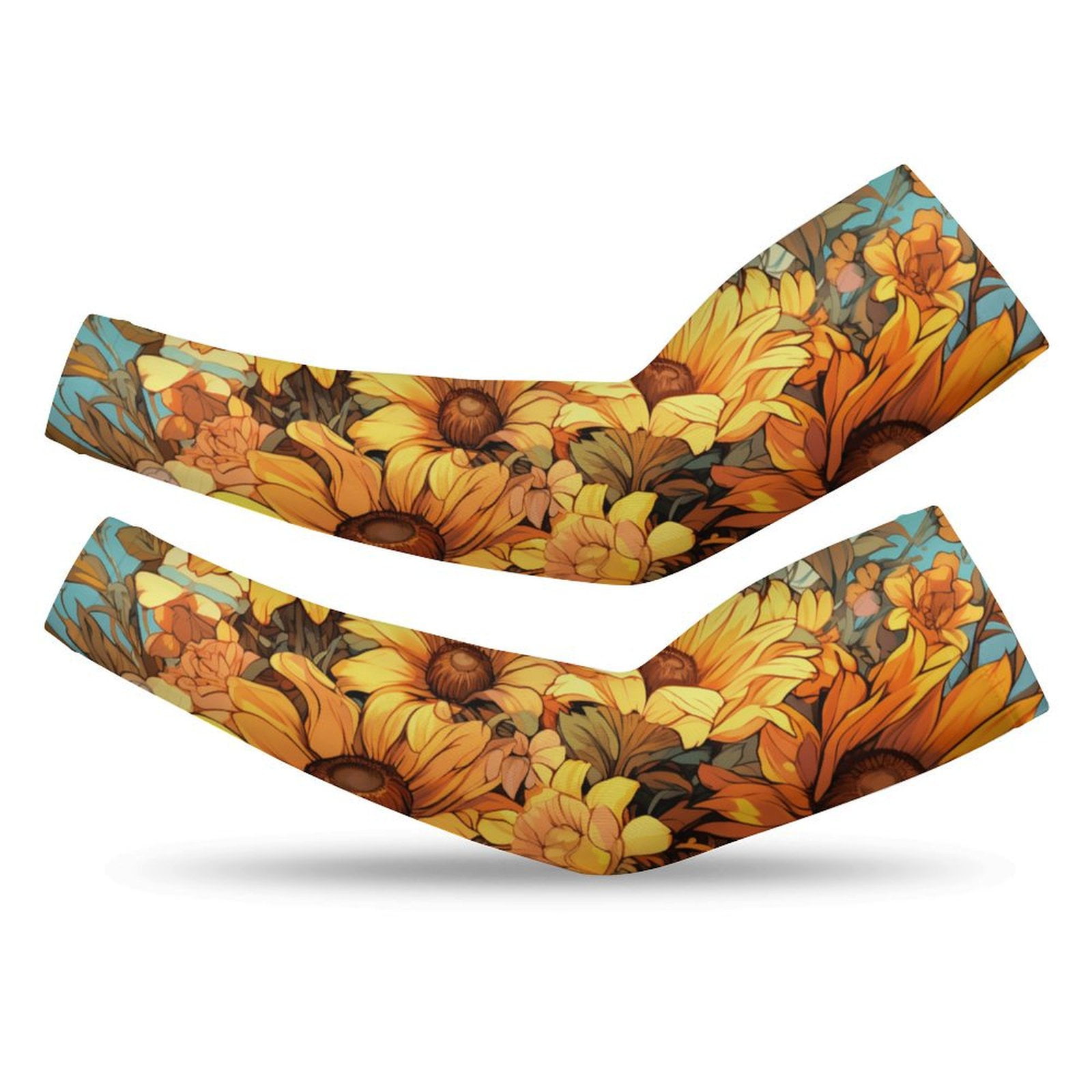 Sunflower Cooling Arm Sleeves For Men & Women Sunscreen Arm Cover For ...