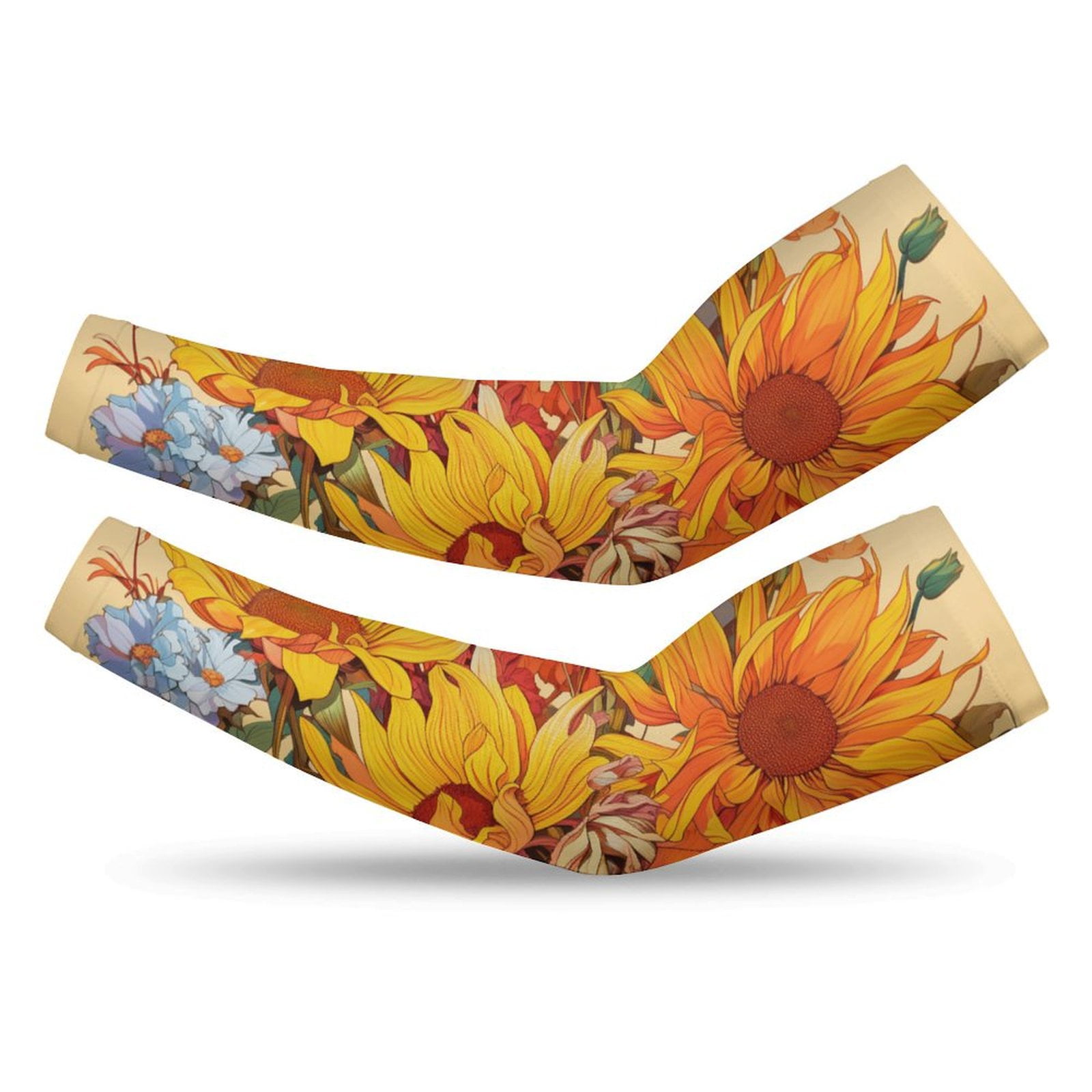 Sunflower Cooling Arm Sleeves For Men & Women Sunscreen Arm Cover For ...