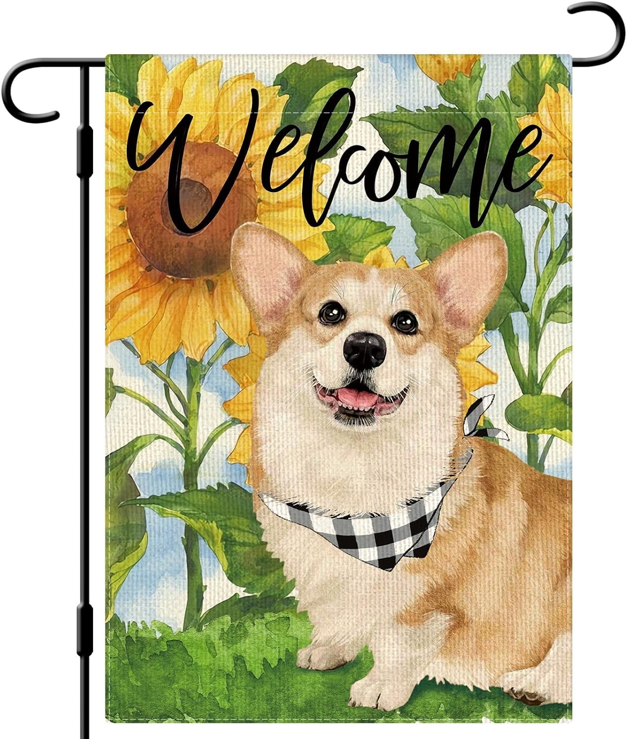 Sunflower Corgi Garden Flag Spring Summer Dog Garden Flags 12×18 Inch ...