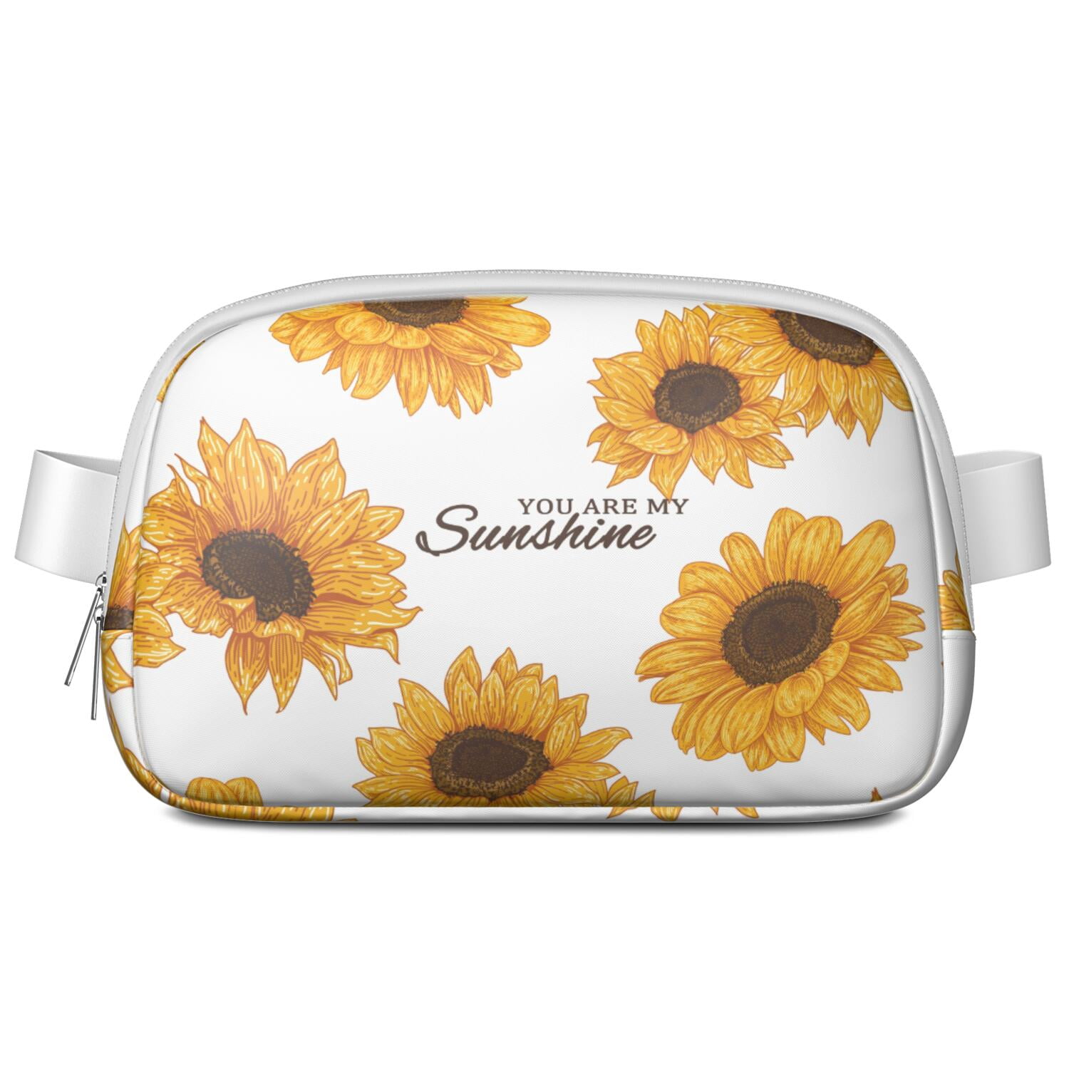 Sunflower Cow Print Fanny Pack – Rustic Farm Waist Bag with Highland ...