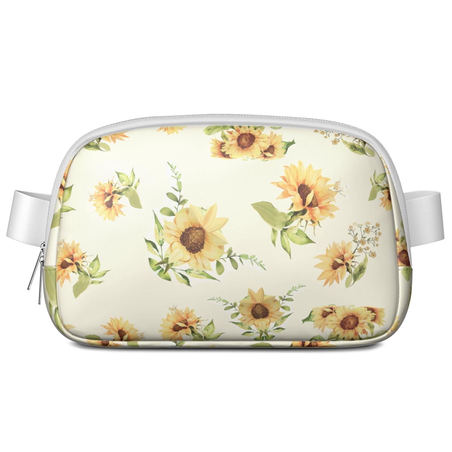 Sunflower Cow Print Fanny Pack – Rustic Farm Waist Bag with Highland ...