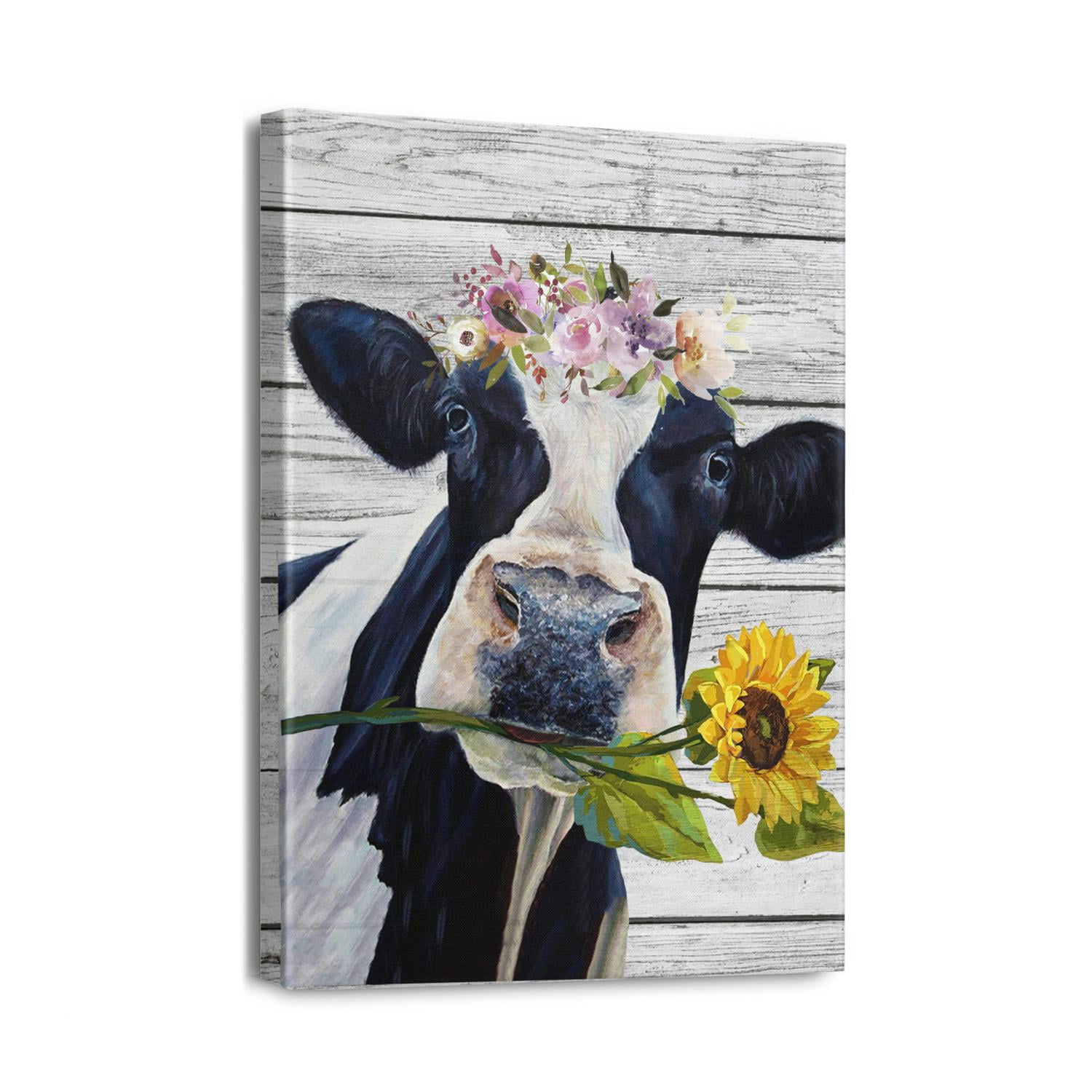 Sunflower Cows Highland Cow Wall Art Highland Cattle Cute Cow Sunset ...