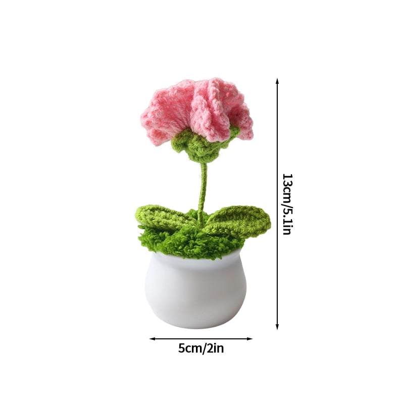 Sunflower Crochet Flower Artificial Hand Woven Flowers Finished Girasol ...
