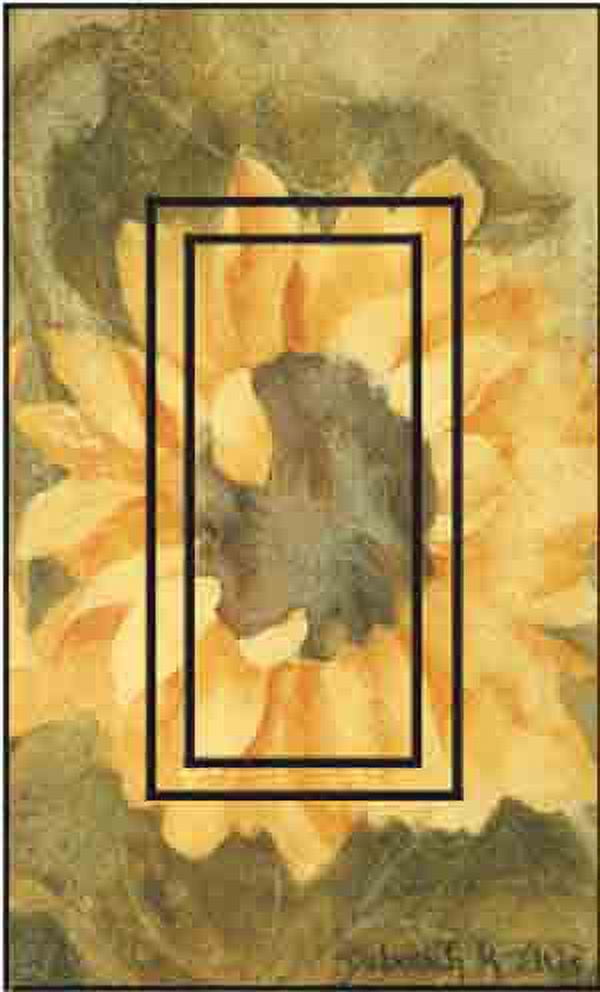 Sunflower D Single Rocker SwitchStix Peel and Stick Art Deco Switch ...