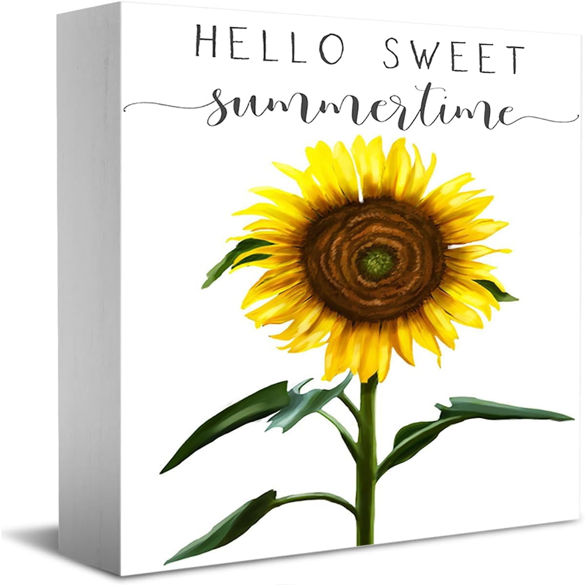 Sunflower Decorative Signs Plaques Wooden Box Sign Desk Decor Funny ...