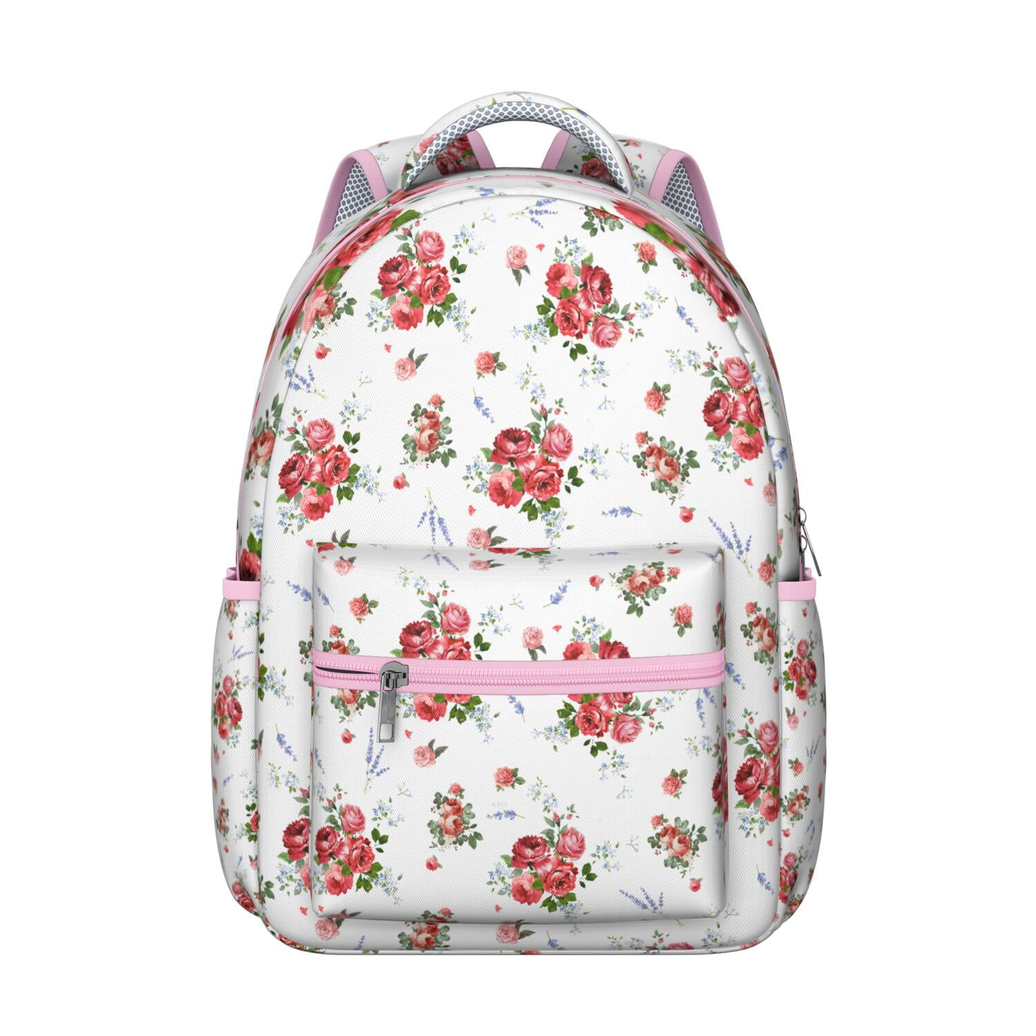 "Sunflower Design Backpack - Wildflower Floral Print School Bag for ...