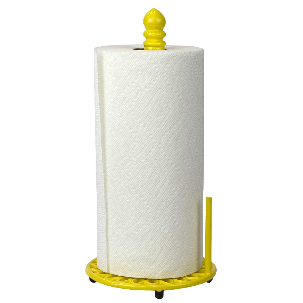 Sunflower Design Cast Iron Paper Towel Holder (Yellow), by Home Basics ...
